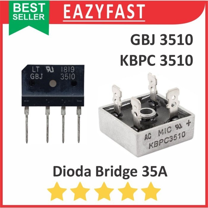Jual Dioda Kiprok Bridge 35A 35 A Ampere Diode Rectifier GBJ3510 KBPC3510 Jembatan Penyearah AC ...