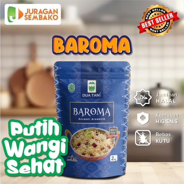 Jual Beras Baroma Basmati 2kg Aromatik Dua Tani- untuk masakan Timur Tengah x11 | Shopee Indonesia