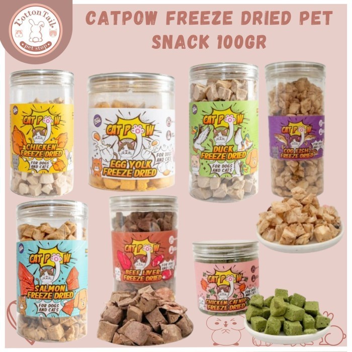 Jual CATPOW Freeze Dried Pet Snack for Dogs & Cats 100gr ~ Snack Daging ...