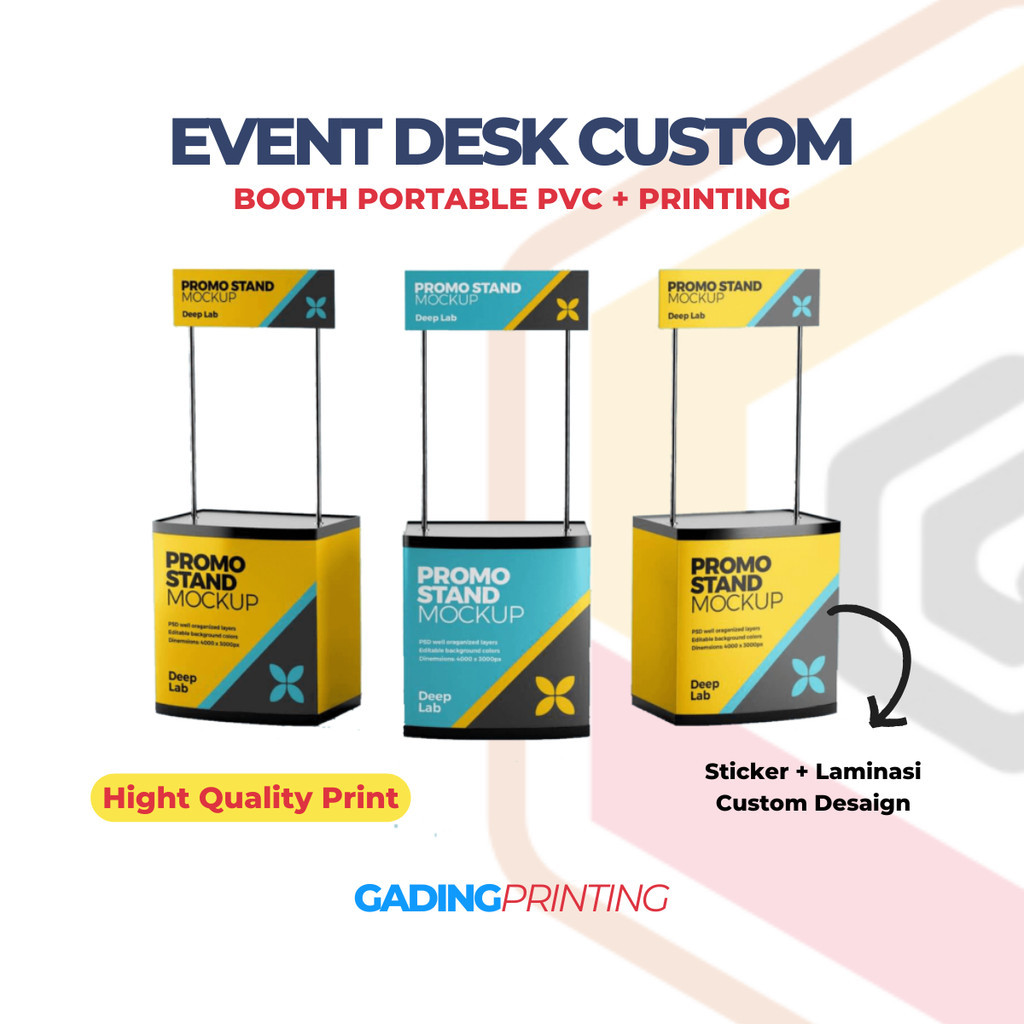Jual EVENT DESK / BOOTH PORTABLE PVC / MEJA JUALAN PORTABLE+ Cetak ...