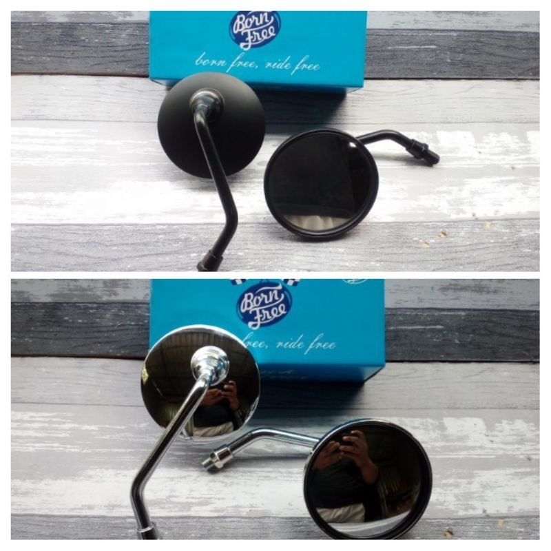 Jual spion retro bulat klasik classic mini tangkai pendek drat 14 ...