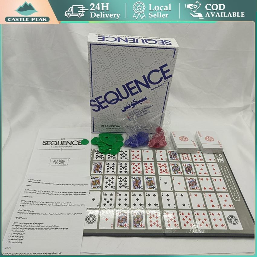 Jual Sequence Board Game Playing An Exciting Card Games Of Strategy Party Family Kids Toys Kartu ...