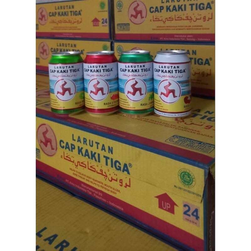 Jual Larutan Cap Kaki Tiga Kaleng 320ml 1 KARTON isi 24 pcs Rasa | Shopee Indonesia