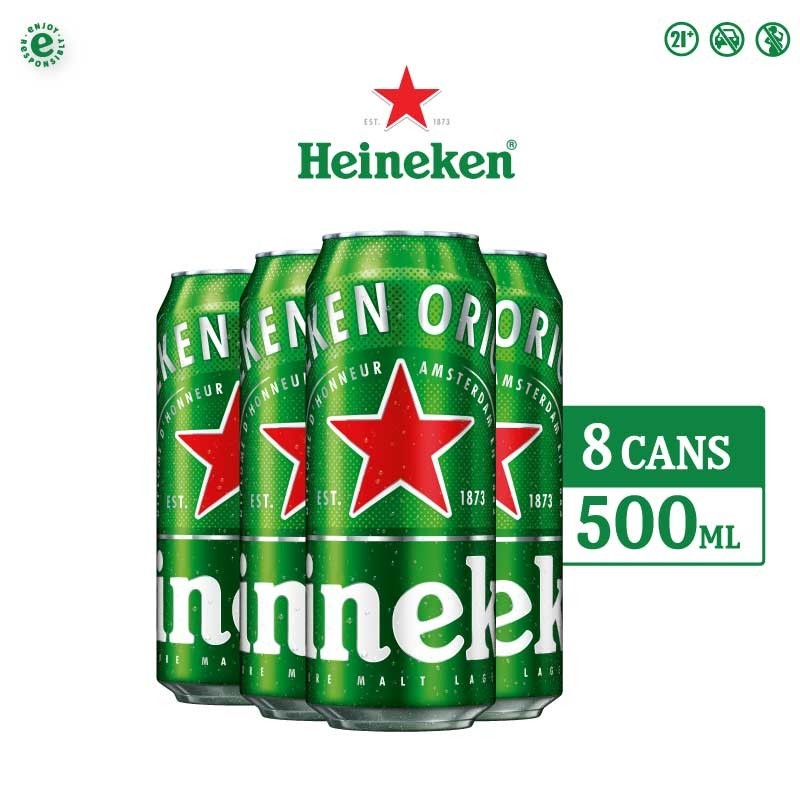 Jual Heineken Beer 500ml Can 8 Pack | Shopee Indonesia