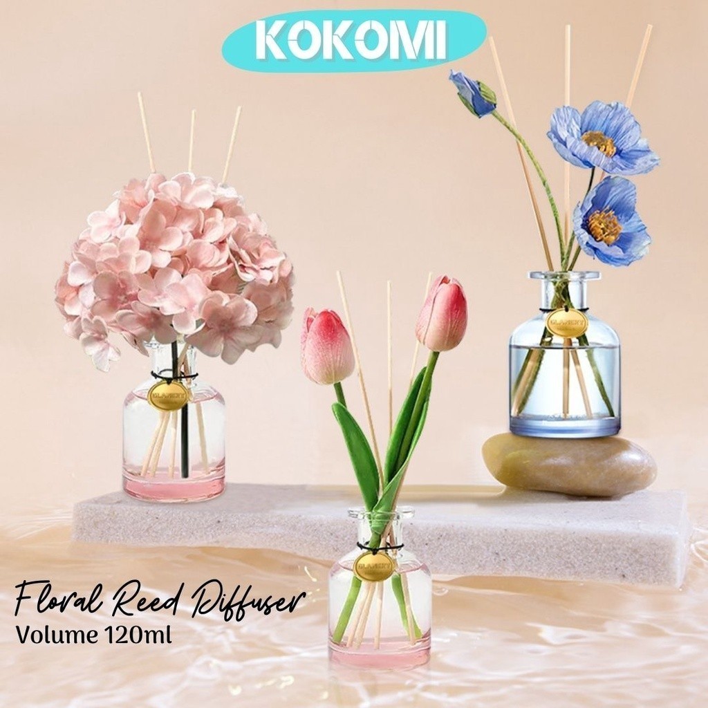 Jual KOKOMI Floral Dew Reed Diffuser 120ml Aromatherapy oil Wewangian ...