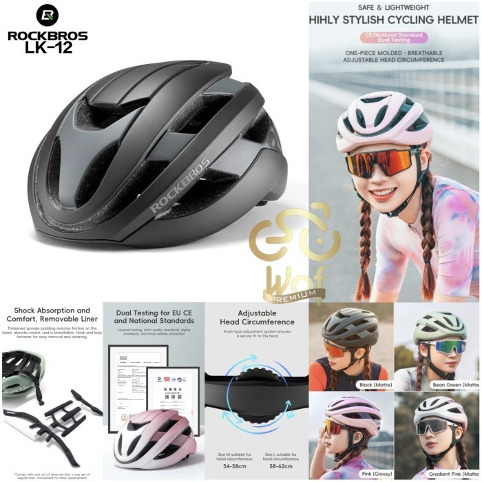 Jual ROCKBROS LK-12 Helm Sepeda Lipat Balap Ultralight Cycling Helmet ...