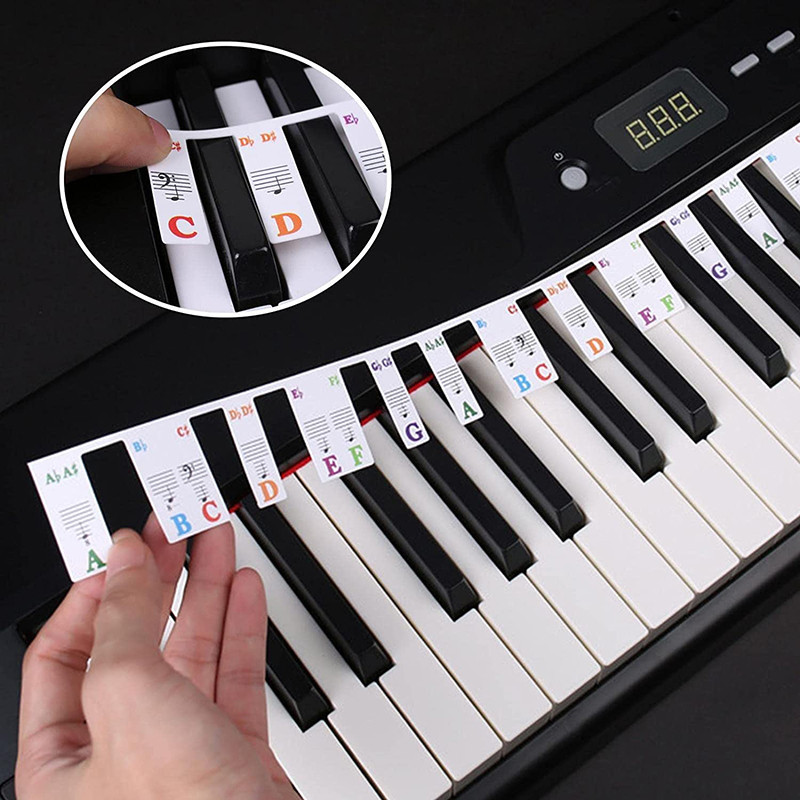 Jual 61 Keys 88 Keys Removable Piano for KEY Labels Piano Keyboard ...