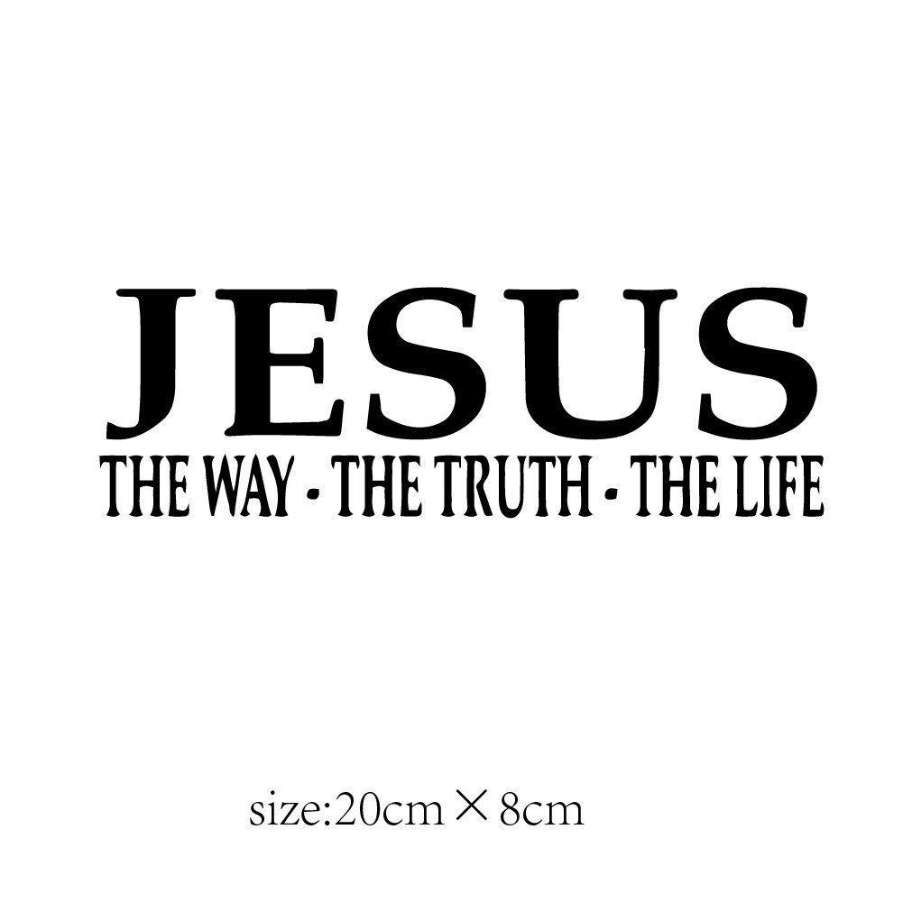 Jual Jesus The Way Truth Life Christian Vinyl Decal Car Sticker vinyl ...