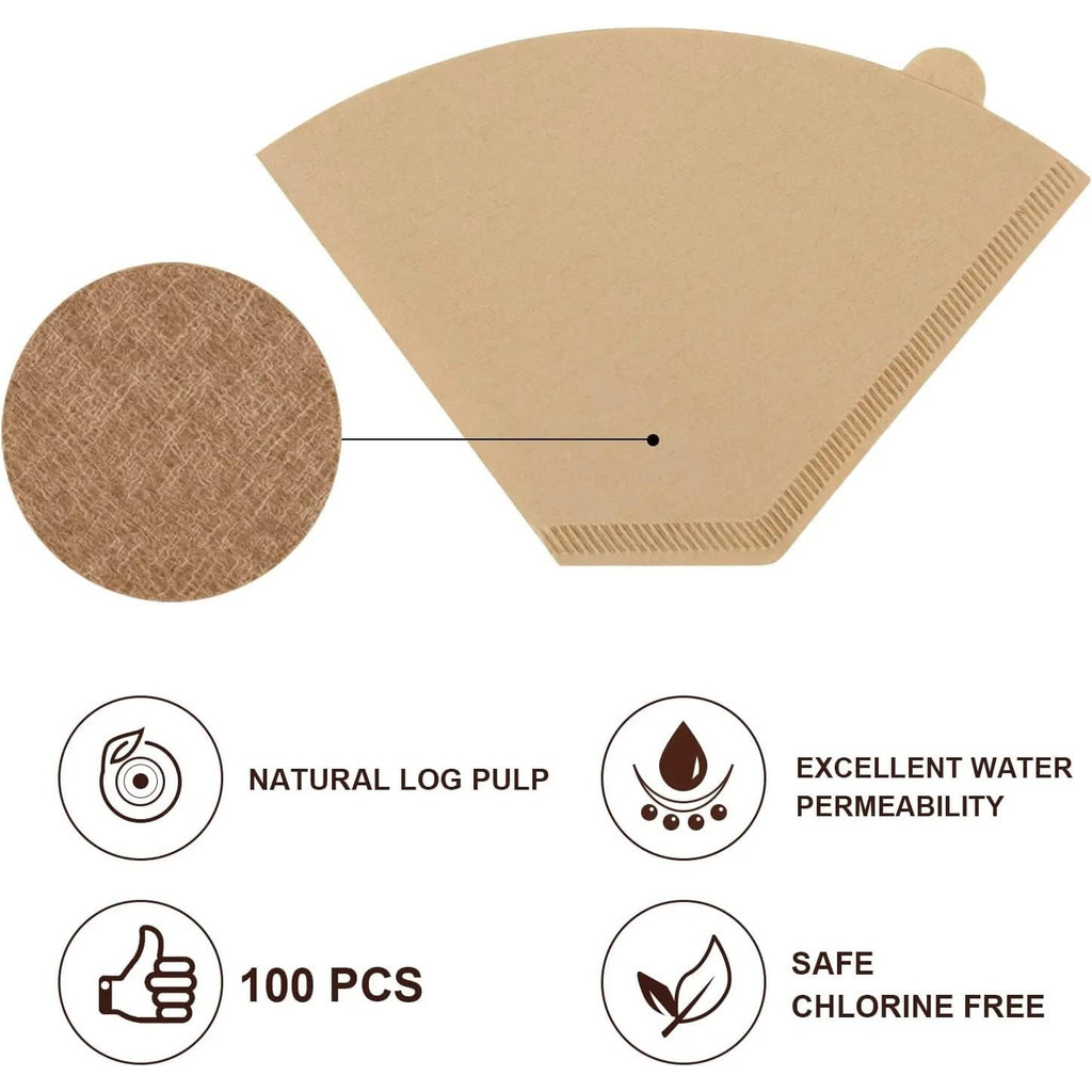 Jual PAPER FILTER / KERTAS SARINGAN KOPI V60 / FLAT BOTTOM 02 100 PCS ...