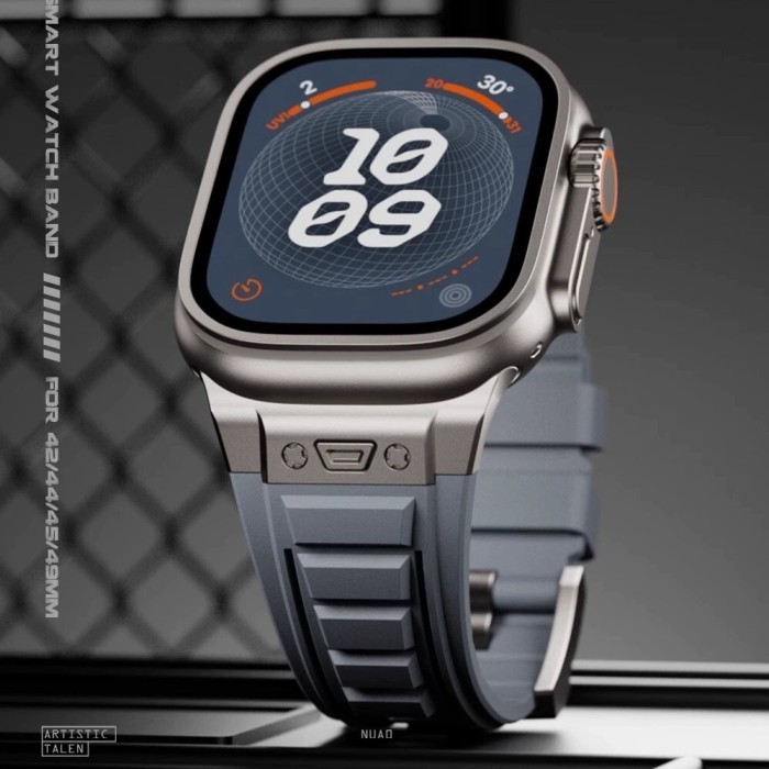 Jual Silicone Tactical High Quality Apple watch Strap 46mm 49mm 45mm ...