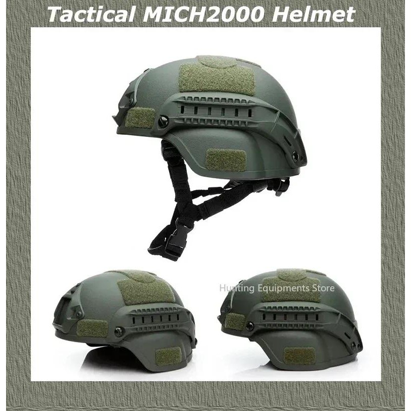 Jual MICH 2000 Tactical Combat Protective Helmet with Side Rail NVG ...