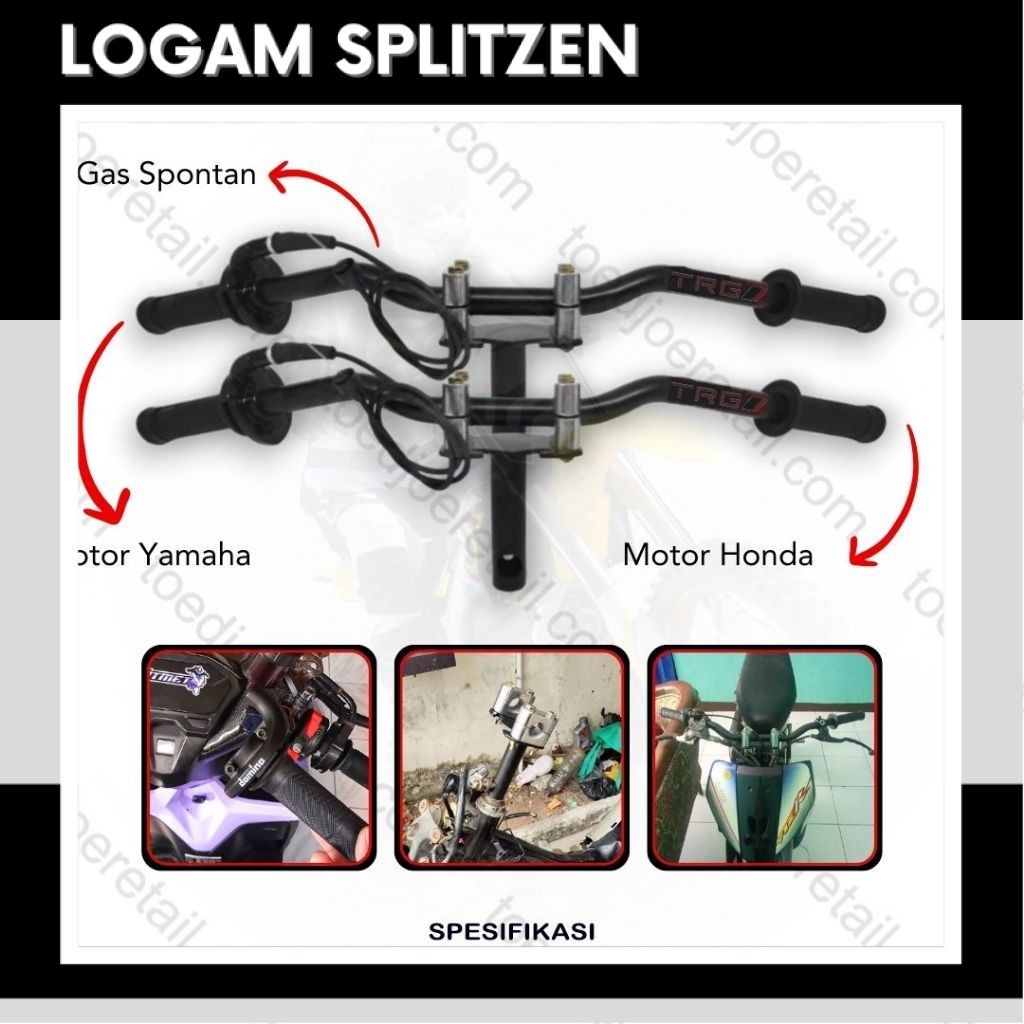Jual Paket stang RZR plus dudukan stang motor matic bebek honda yamaha ...