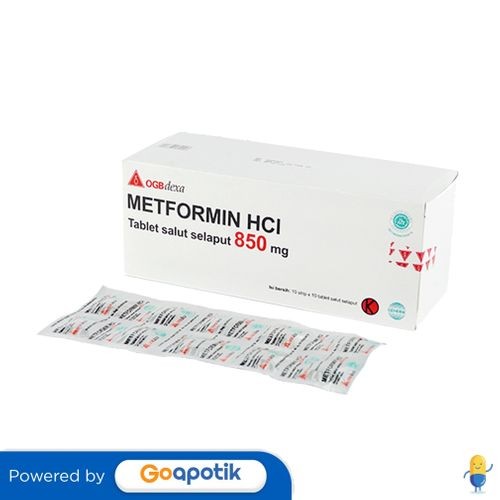 Jual Metformin Ogb Dexa Medica 850 Mg Box 100 Tablet / Diabetes ...
