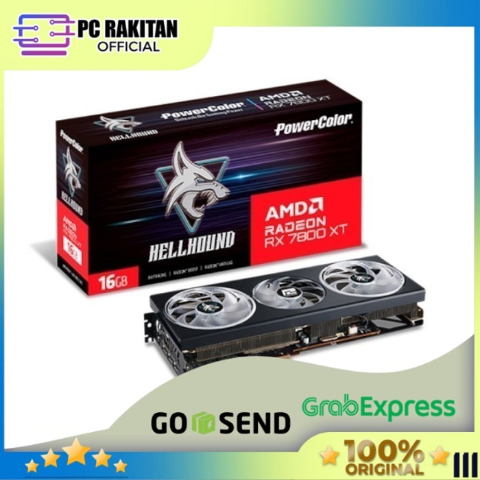 Jual POWERCOLOR AMD RADEON RX 7800 XT HELLHOUND OC 16GB GDDR6 | Shopee ...