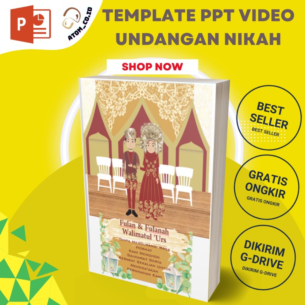 Jual 70 Template PPT Video Pernikahan + 24 Bonus PPT Undangan Nikahan ...