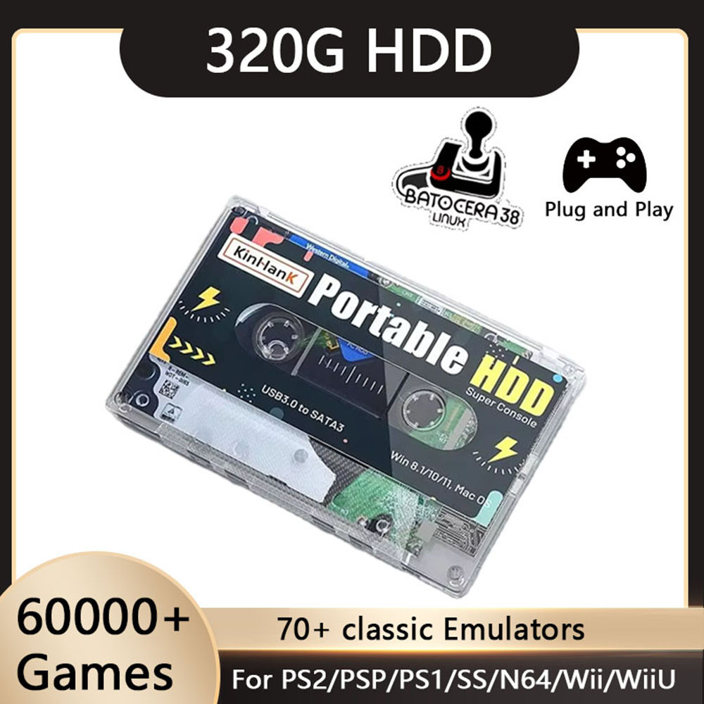 Jual Portable Super Console 320G Gaming HDD 60000 Video Games 70 ...