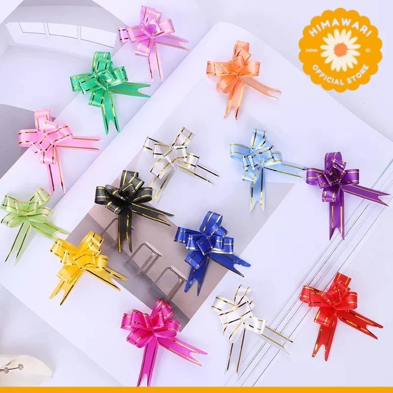 Jual HIMA - (1pack) Pita Tarik Motif / Pita Serut Motif Garis Lis Emas ...
