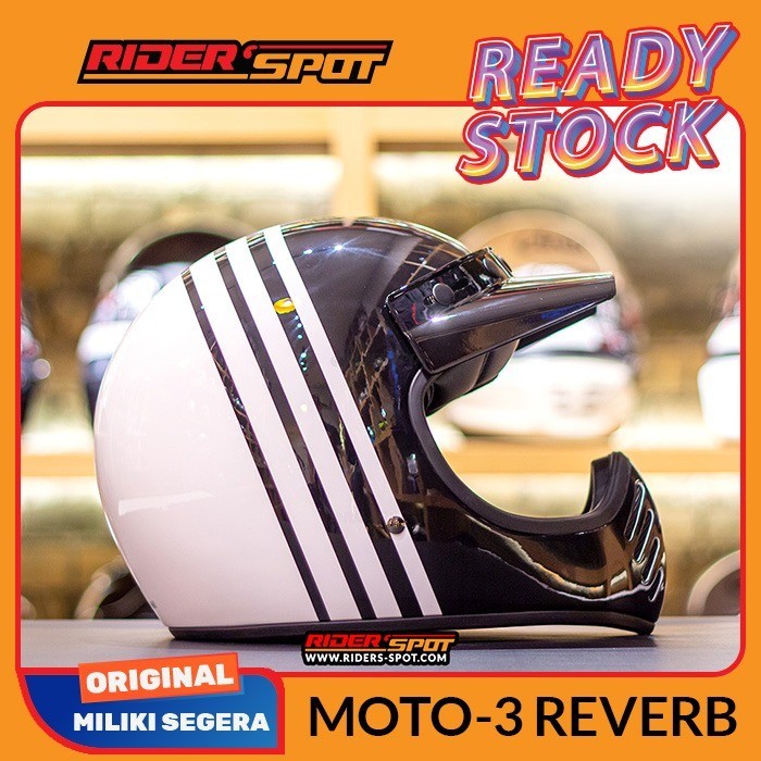 Jual Helm Motor BELL Moto-3 Reverb Retro Cakil Helm US Touring Riding ...