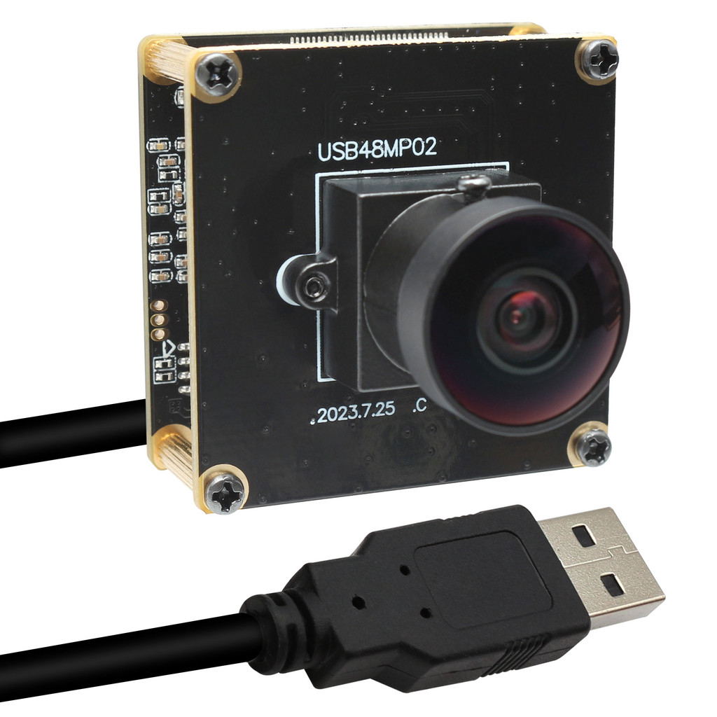 Jual ELP 48MP 8000X6000 Fisheye USB Camera Module Ultra HD IMX586 CMOS ...
