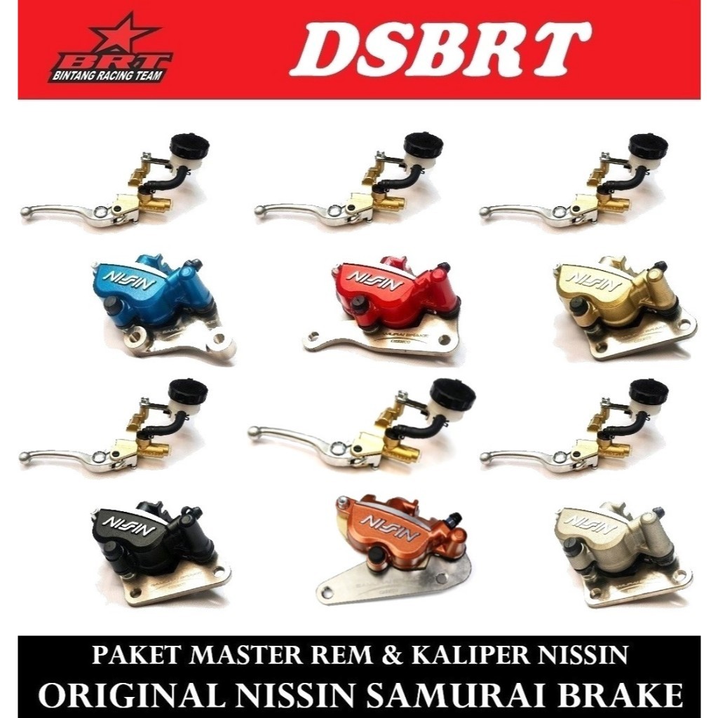 Jual PAKET Master Rem & Kaliper Nissin 2 Piston Samurai Brake ORIGINAL | Shopee Indonesia