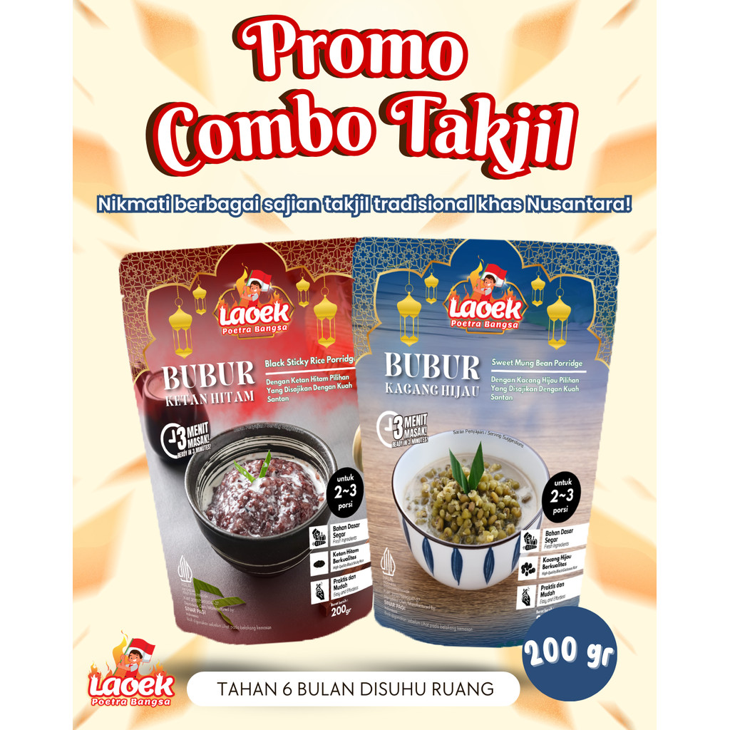 Jual PAKET COMBO TAKJIL | Bubur kacang hijau dan Bubur ketan hitam ...