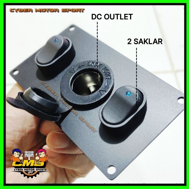 Jual universal 12v 24v Saklar mobil dashboard instrument 2 sakelar Port ...