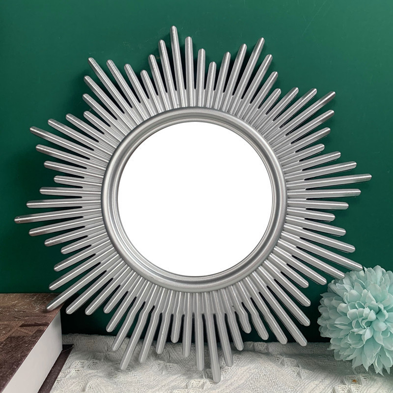 Jual Decorative Mirror Gold Silver Hanging Mirror Luxury Modern Sun ...
