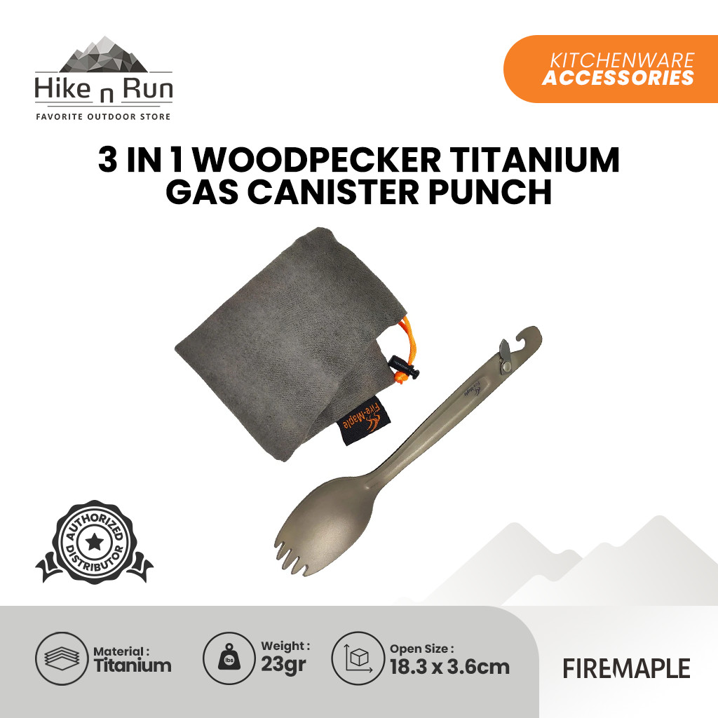 Jual Firemaple Woodpecker Alat Makan 3 in 1 Titanium Gas Canister Punch ...