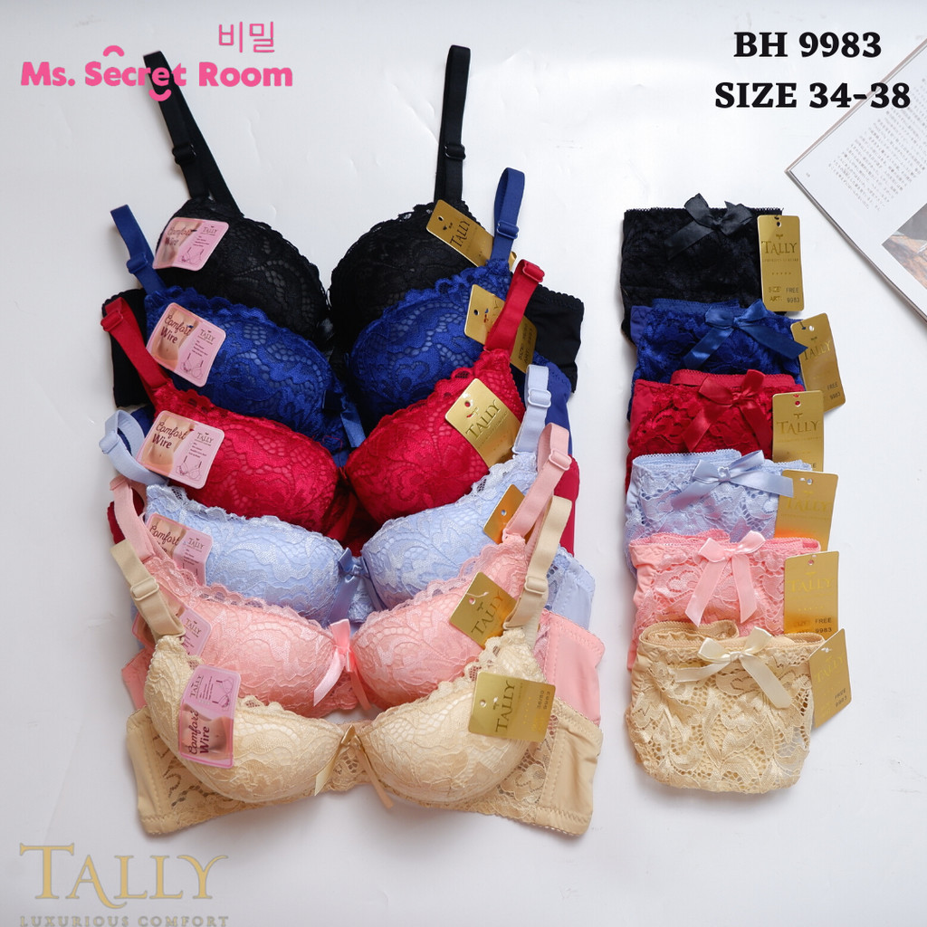 Jual TALLY BRA 9983 BH SET CD CELANA DALAM | CUP B | 3/4 CUP | ADA KAWAT | BUSA TIPIS | KAIT 3 ...