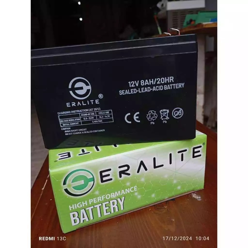 Jual Aki Kering ERALITE 12V 8AH UPS Stabilizer Baterai Tangki Pompa Semprot Elektrik Electric ...