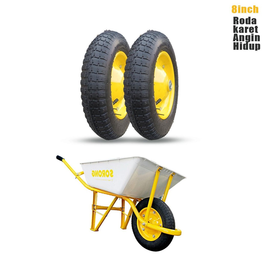 Jual Ban Gerobak Dorong [ DENGAN BAN DALAM ] Roda Sorong Hidup Pasir ...
