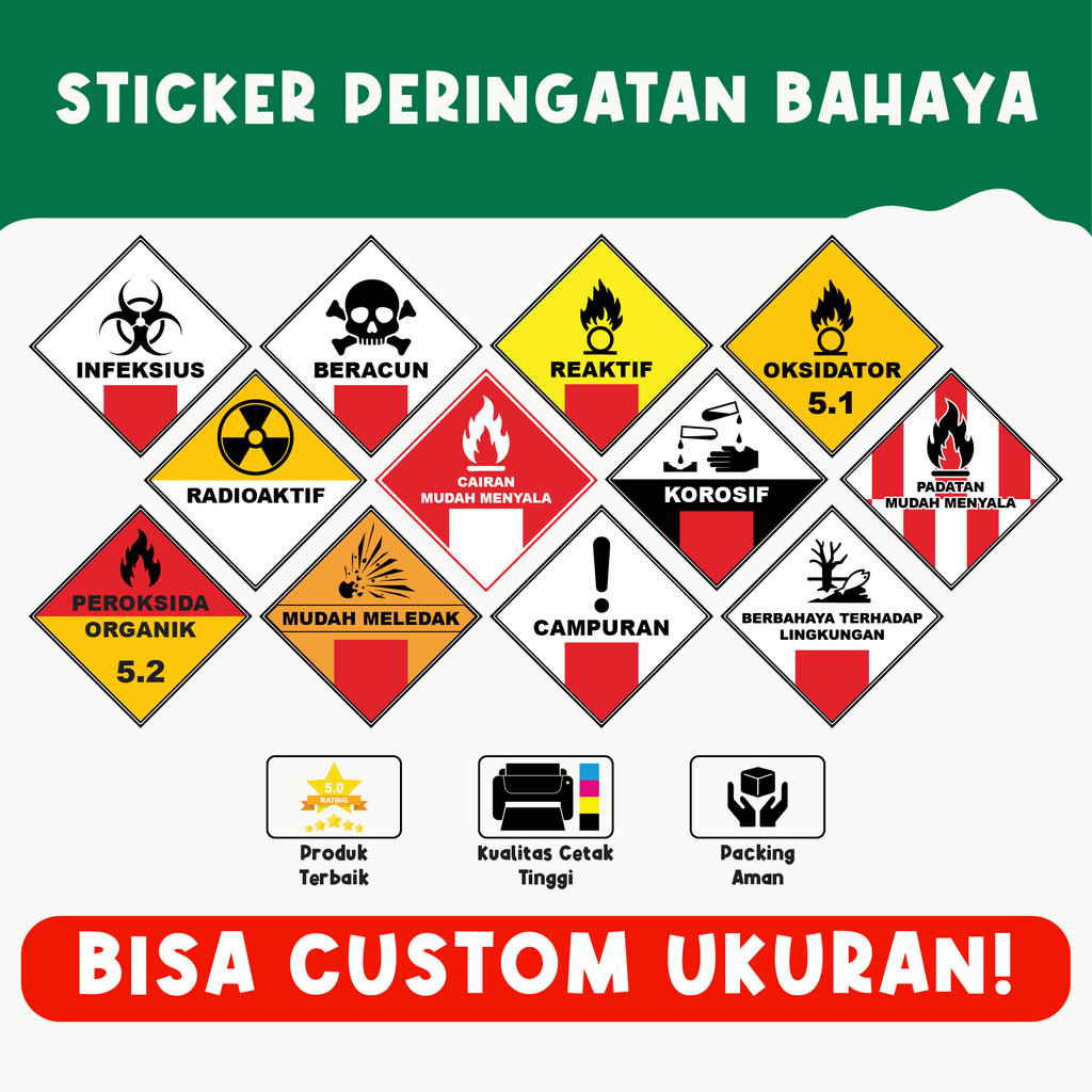 Jual Sticker PERINGATAN BAHAYA – Label Keamanan untuk Keselamatan ...
