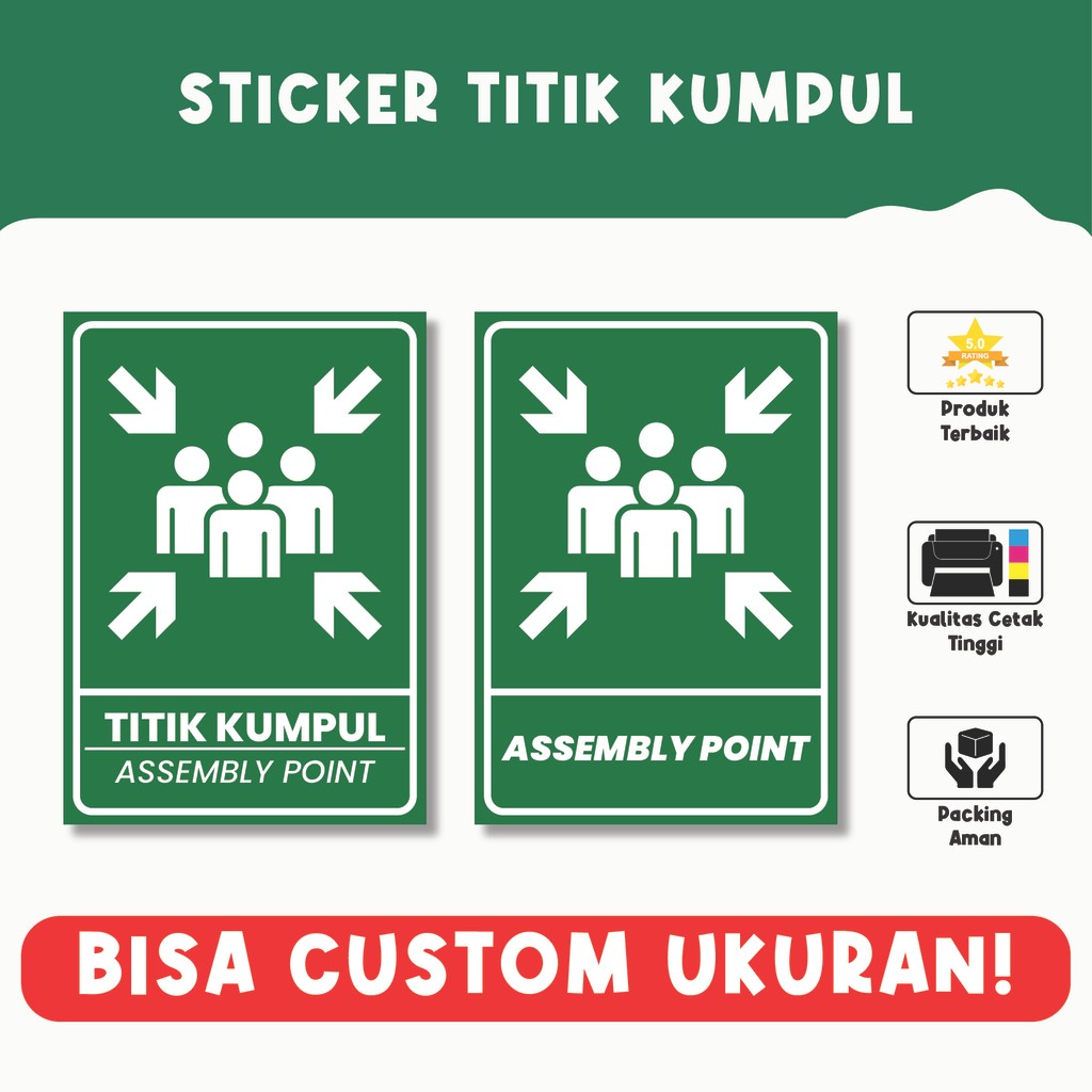Jual Sticker Titik Kumpul Assembly Point – Penanda Area Evakuasi ...