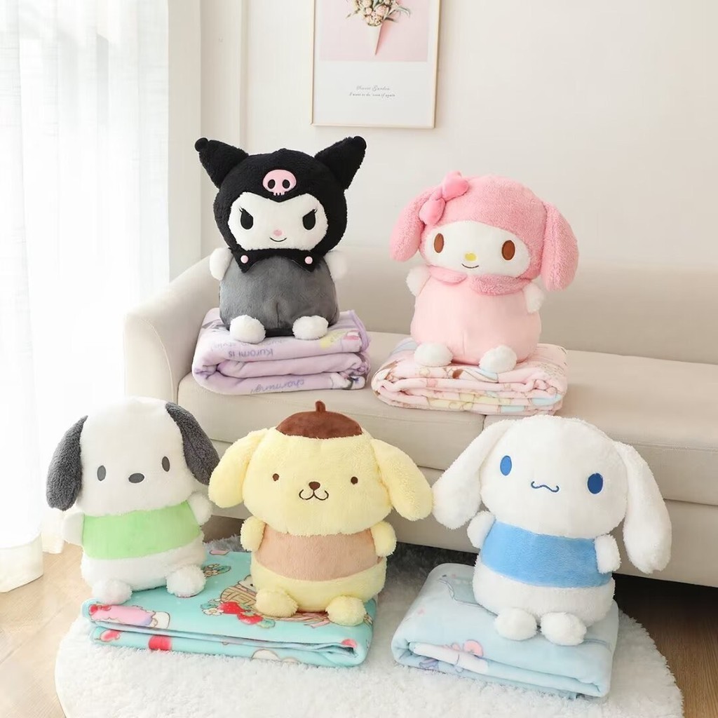 Jual Balmut Bantal Selimut Boneka Cinnamoroll Melody Kuromi Pompompurin Pochacco Dog Sanrio KS ...