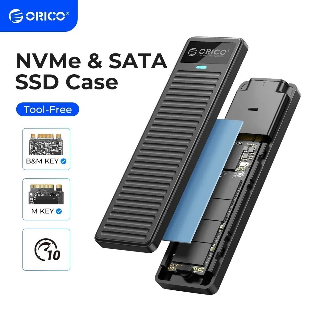 Jual ORICO M.2 NVMe SSD Enclosure 10Gbps USB3.2 Gen2 M2 SSD Enclosure ...