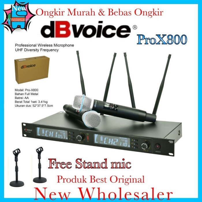 Jual Mic wireless Abvoice Pro X 800 Multi channel Origonal resmi vokal ...