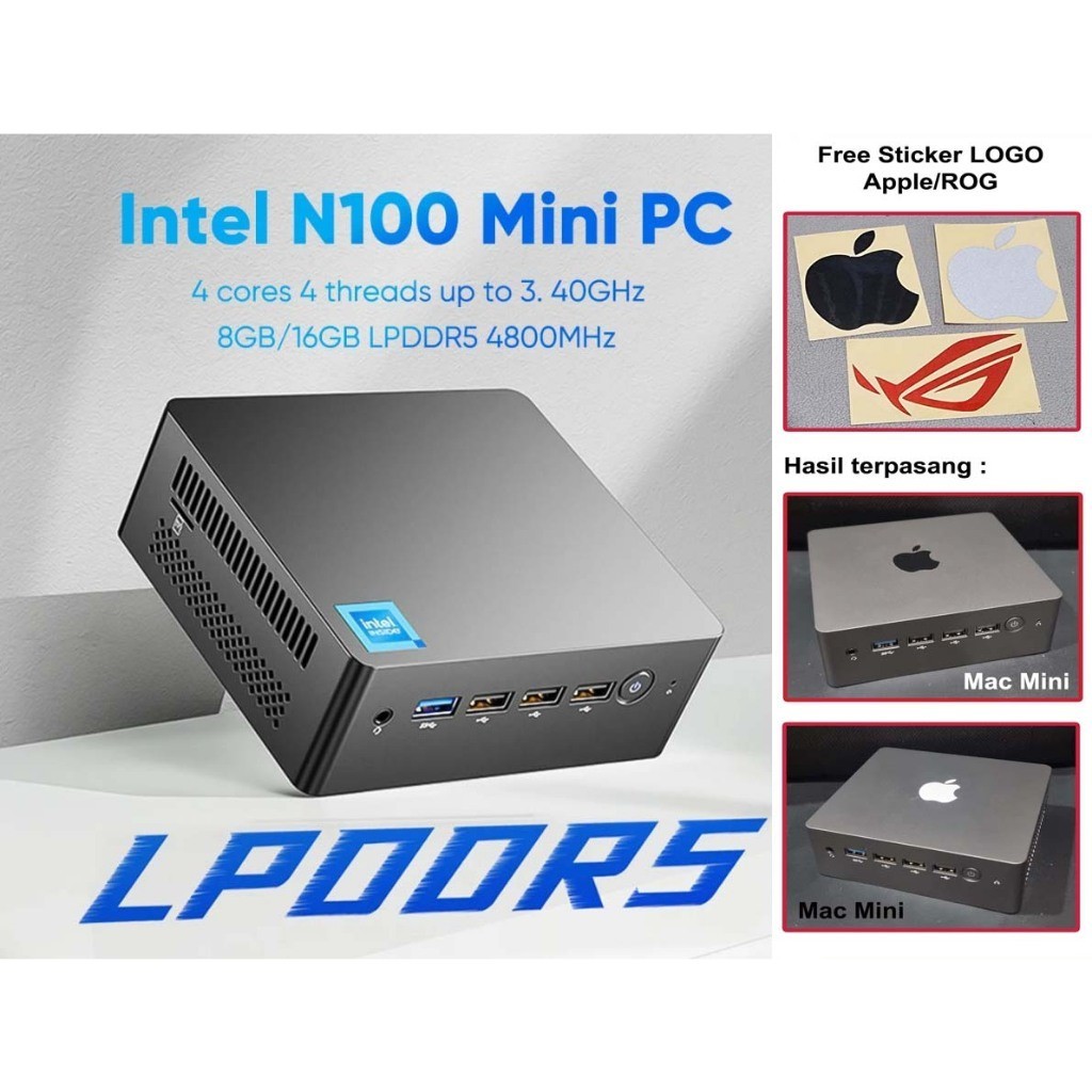 Jual Mini Pc N9n Intel Alderlake N100 Gen12 8gb Lpddr5 256gb Ssd Wifi
