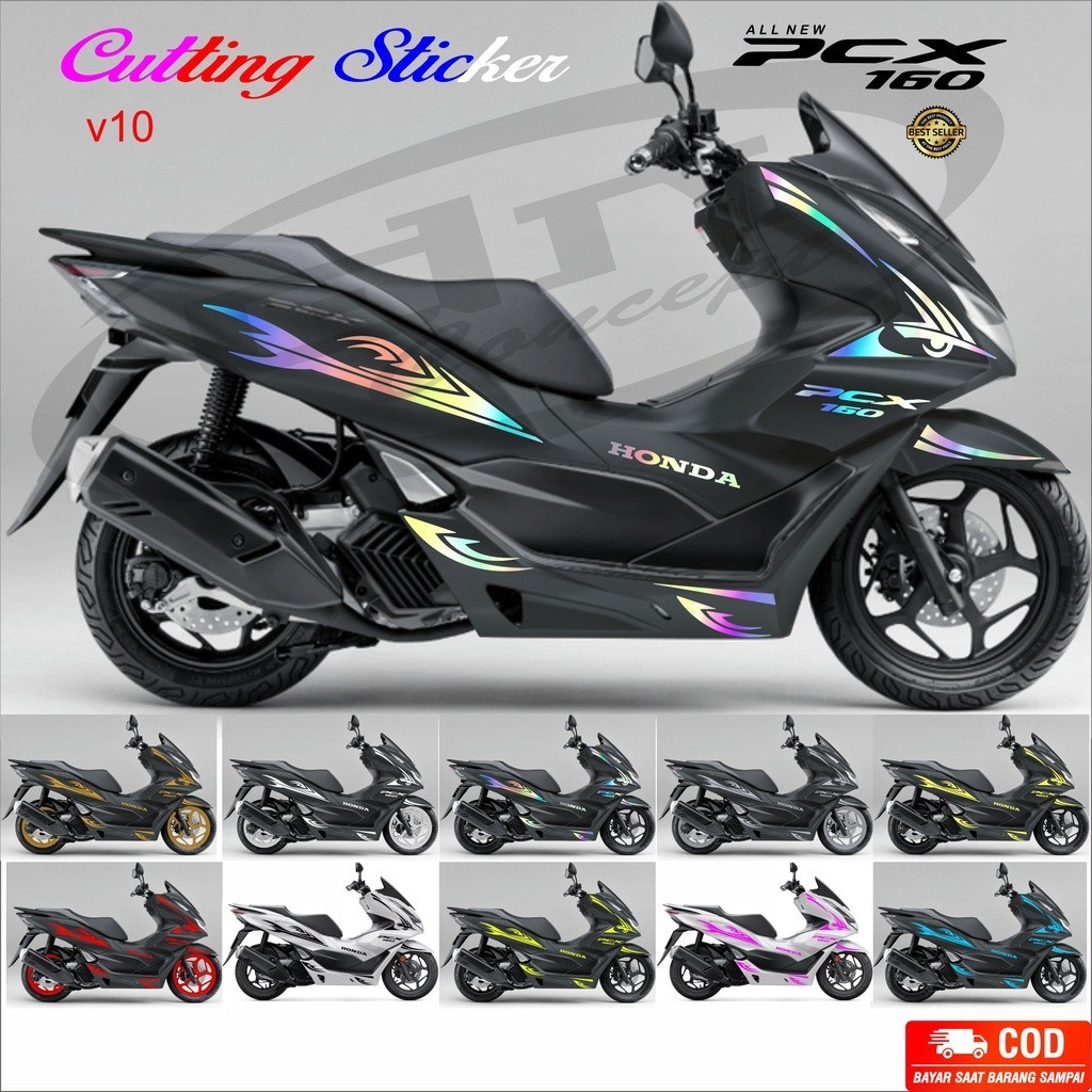 Jual Cutting Stiker HONDA PCX 160 ALL NEW Sticker Variasi 10 Striping ...