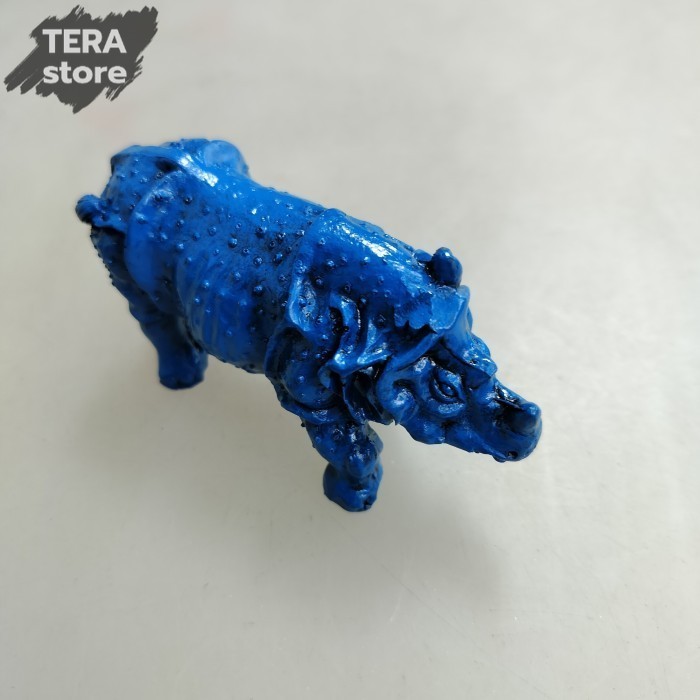 Jual patung badak biru fengshui feng shui bintang terbang 7 | Shopee ...