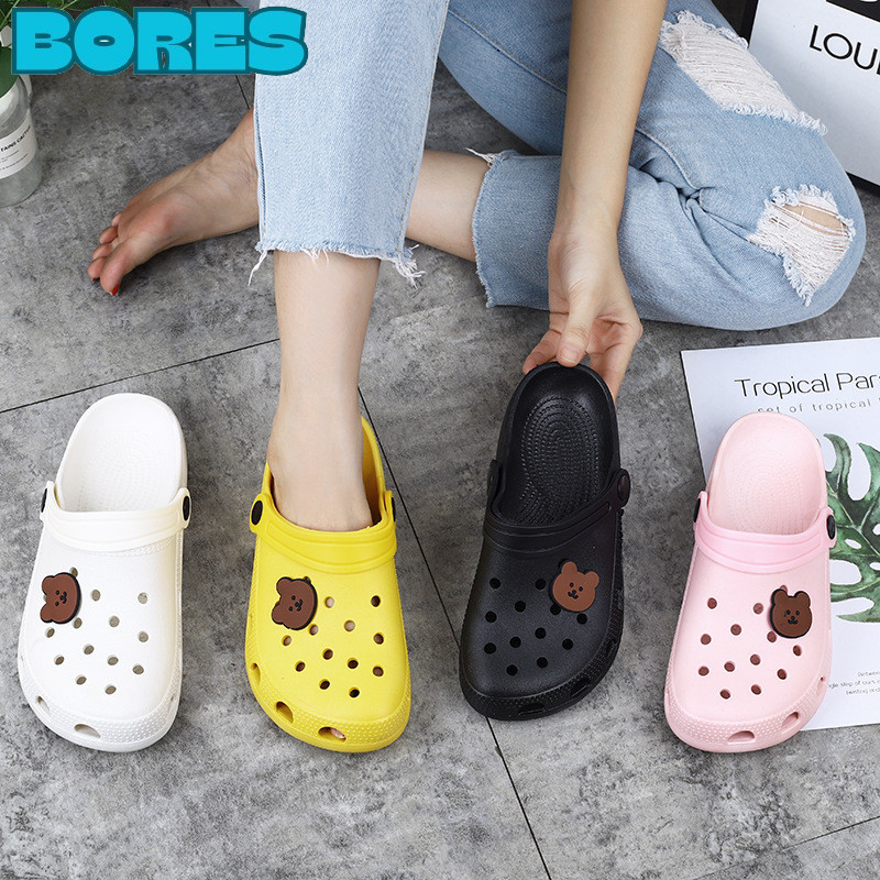 Jual BORES Sandal Jelly Unisex 6731 Sendal Karet Anti Slip Motif Lubang ...