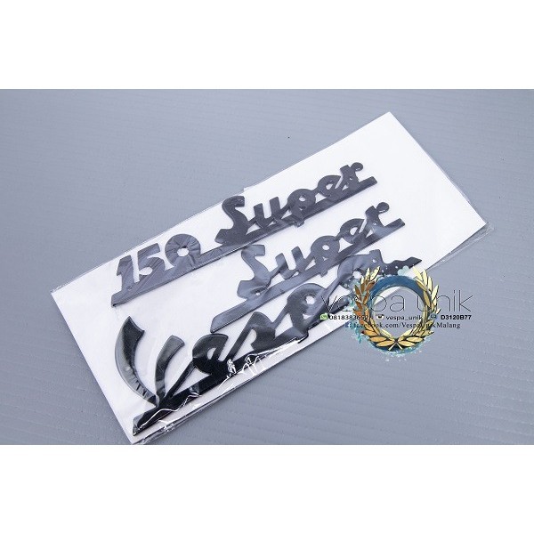 Jual Tulisan Super 150 3 Baris - Hitam -SBS34 | Shopee Indonesia