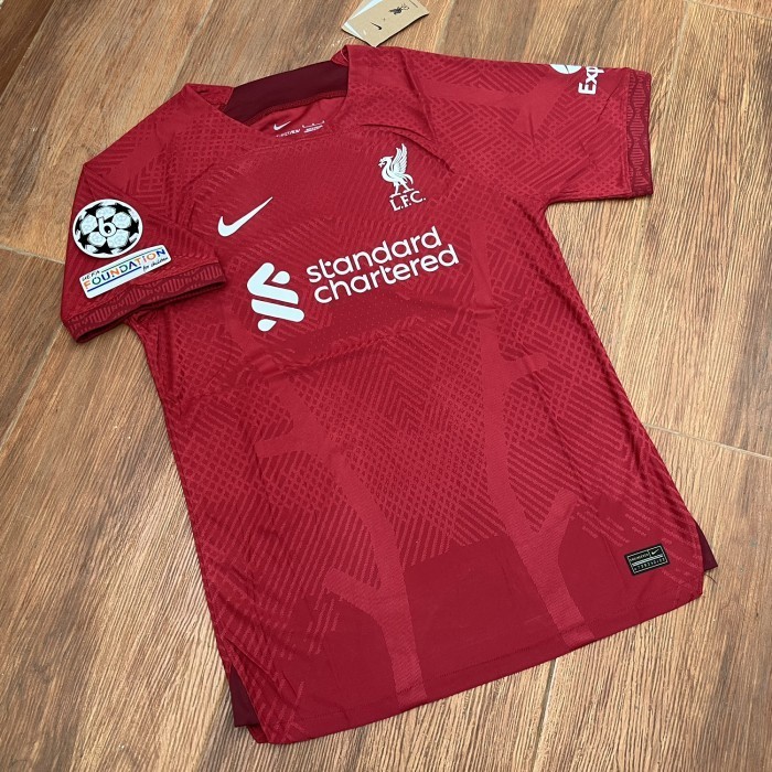 Jual JERSEY PLAYER ISSUE LIVERPOOL HOME 2022 2023 FULL PATCH UCL JERSEY ...