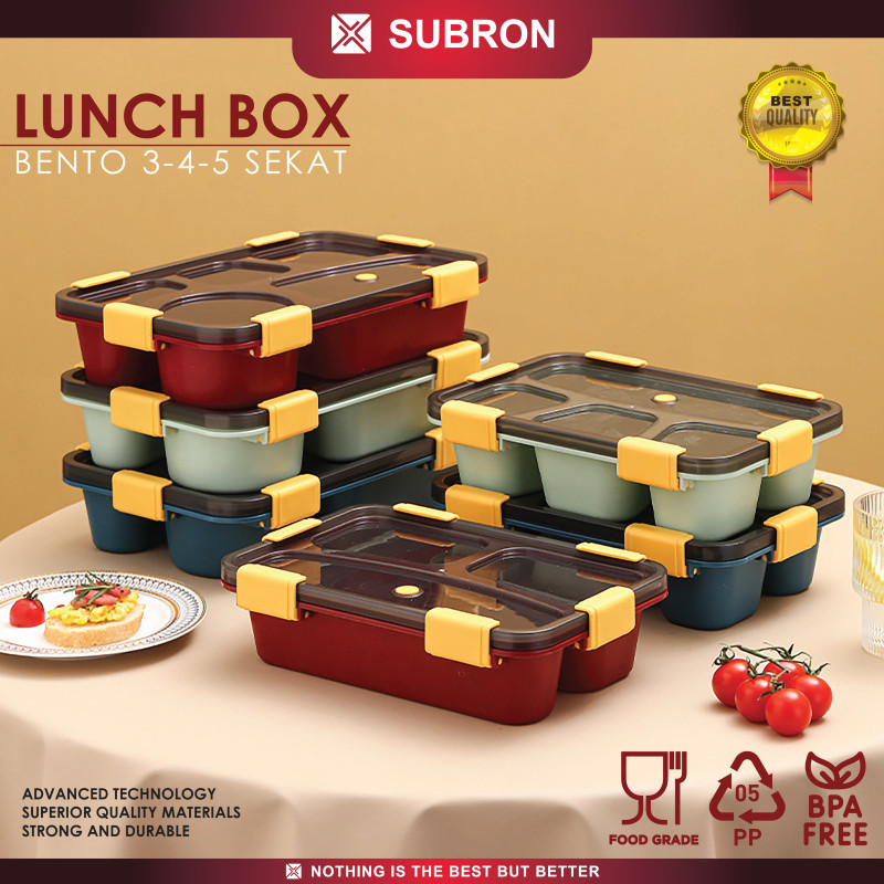Jual Lunch Box Bento Rantang 3 Sekat 4 Sekat 5 Sekat Kapasitas Besar ...