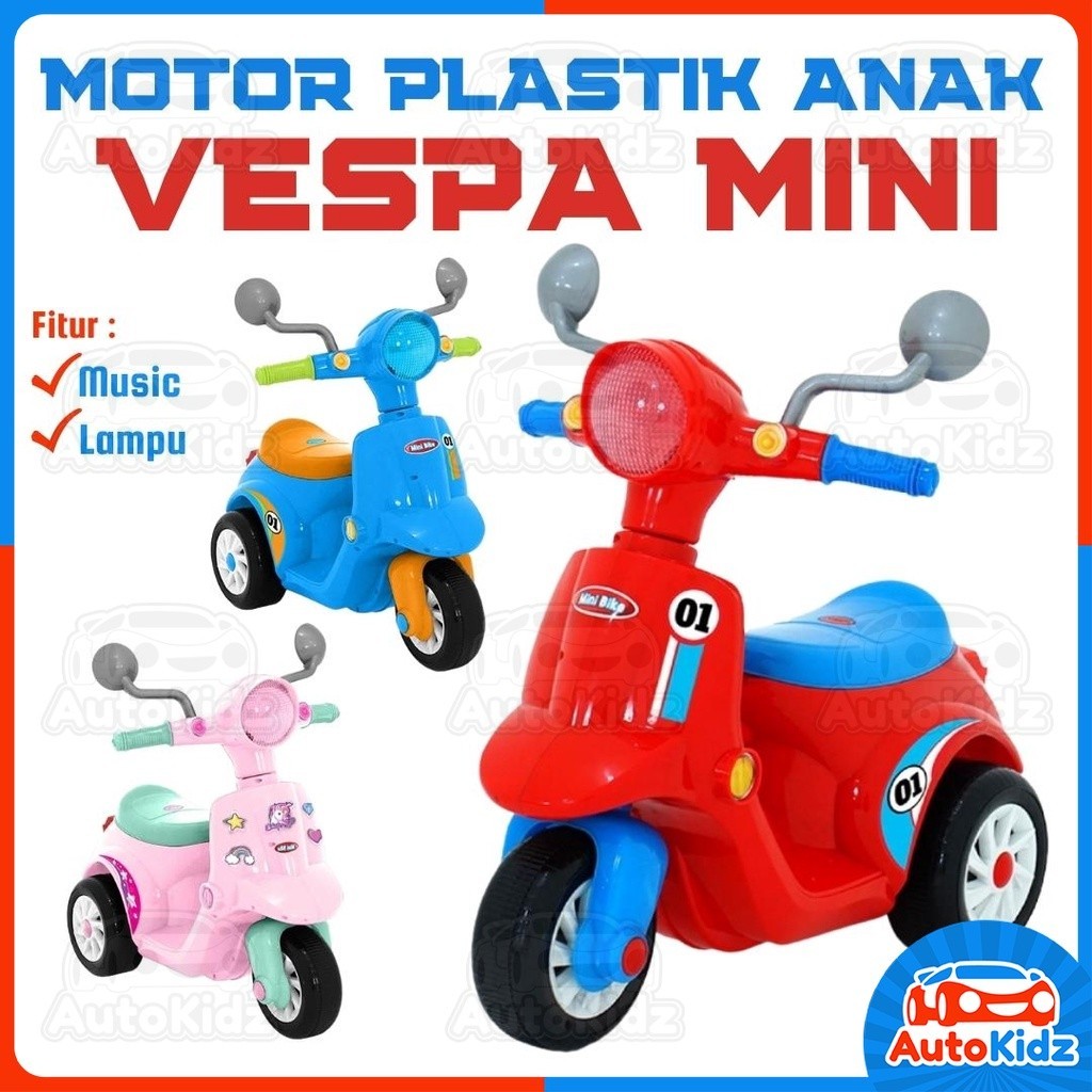 Jual Mainan Anak Motor Vespa Mini Bike Motoran Bisa Dinaiki Tolo Car ...