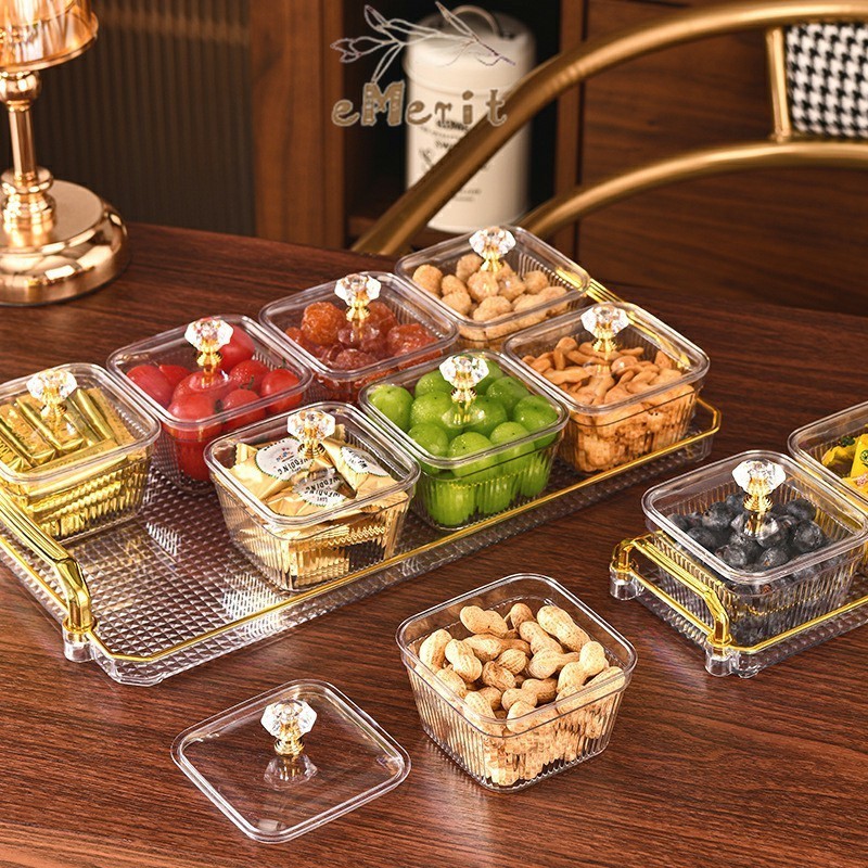 Jual Snack Tray Toples Set Penyimpanan Makanan Saji Dengan Nampan ...