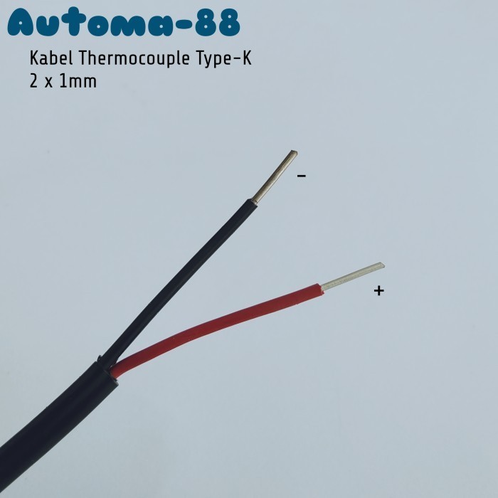 Jual MN08 Kabel PVC Thermocouple Type-K 2 wire 2 x 1mm meteran 2x1mm 1 ...