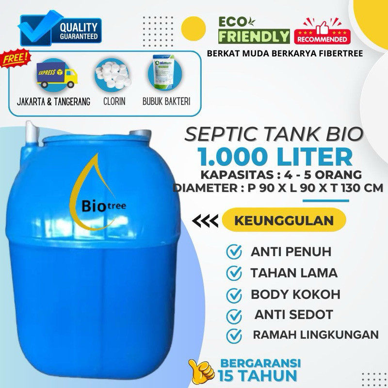 Jual septic tank bio, biotech,biofil,biotank,biofilter 1000 Liter ...