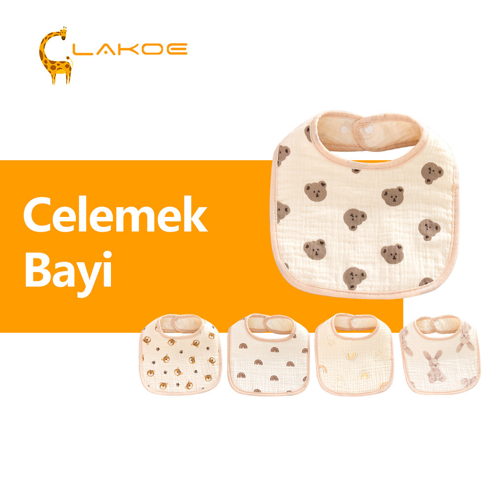 Jual LAKOEOFFICIALMALL Celemek Air Liur Bayi Slaber Makan Bayi Bear ...