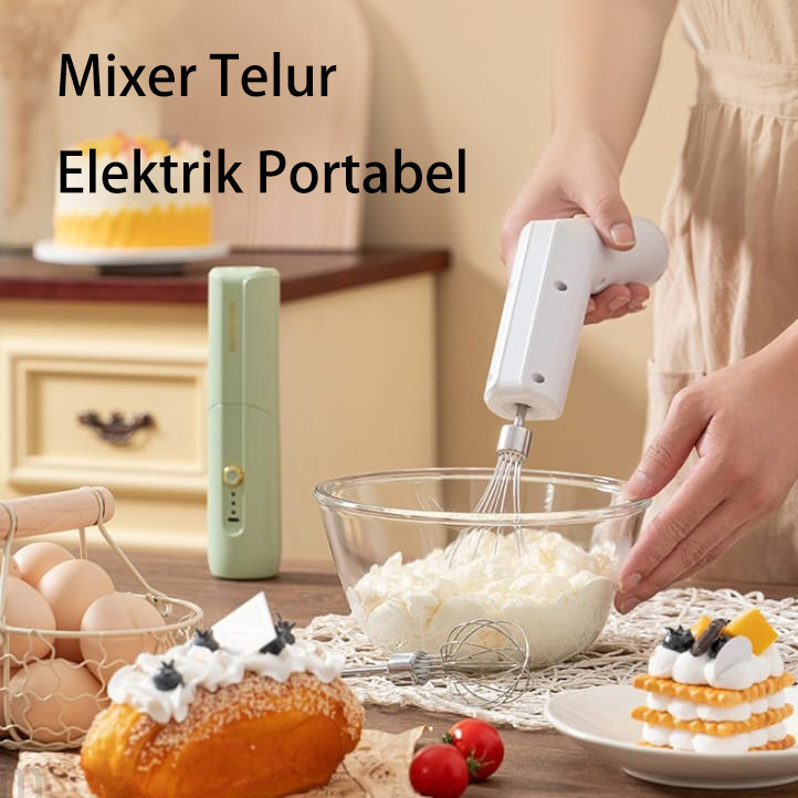 Jual Mixer Telur Elektrik Portabel USB Hand Mixer Wireless Electric ...