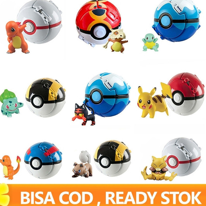 Jual GrosirmainanJKT - Mainan anak BOLA POKEMON/pokemon ball lempar isi ...